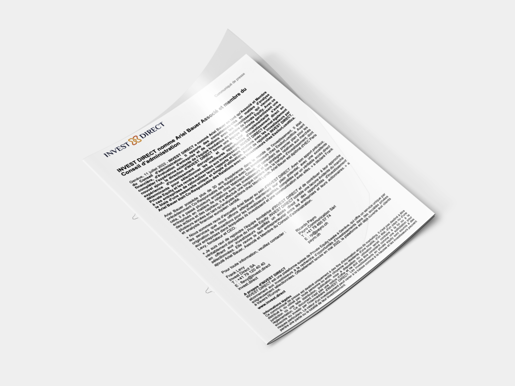 Ariel Bauer devient Associé et membre du Conseil d’administration ...